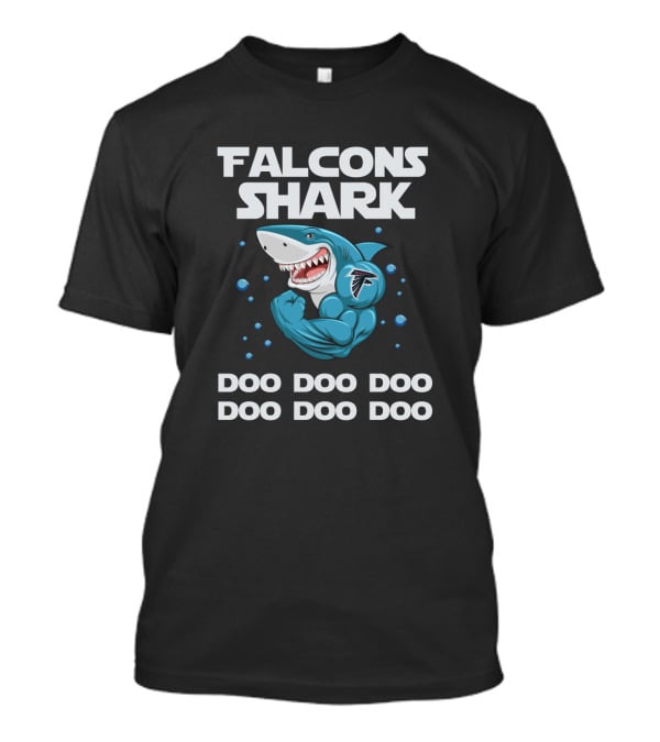 Atlanta Falcons Shark Doo Doo Doo Emblem Bubbles T-Shirt
