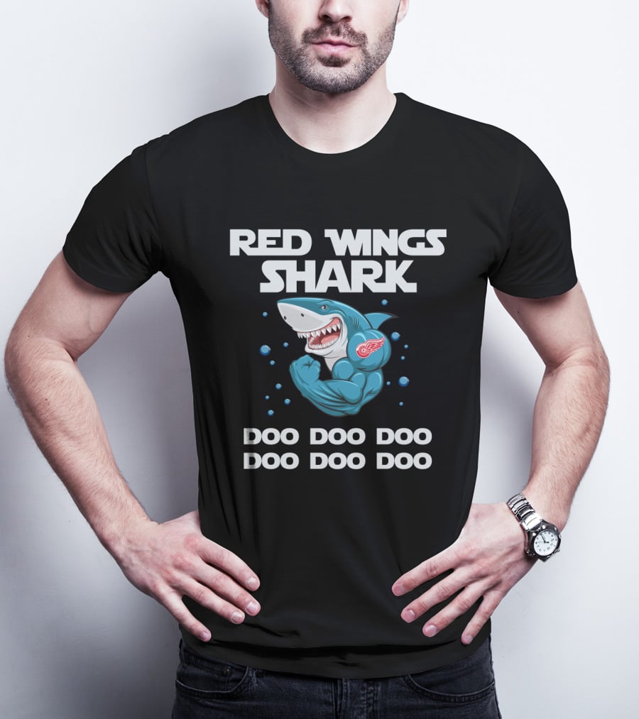 Red Wings Shark Doo Doo Doo Doo Doo Doo T-Shirt