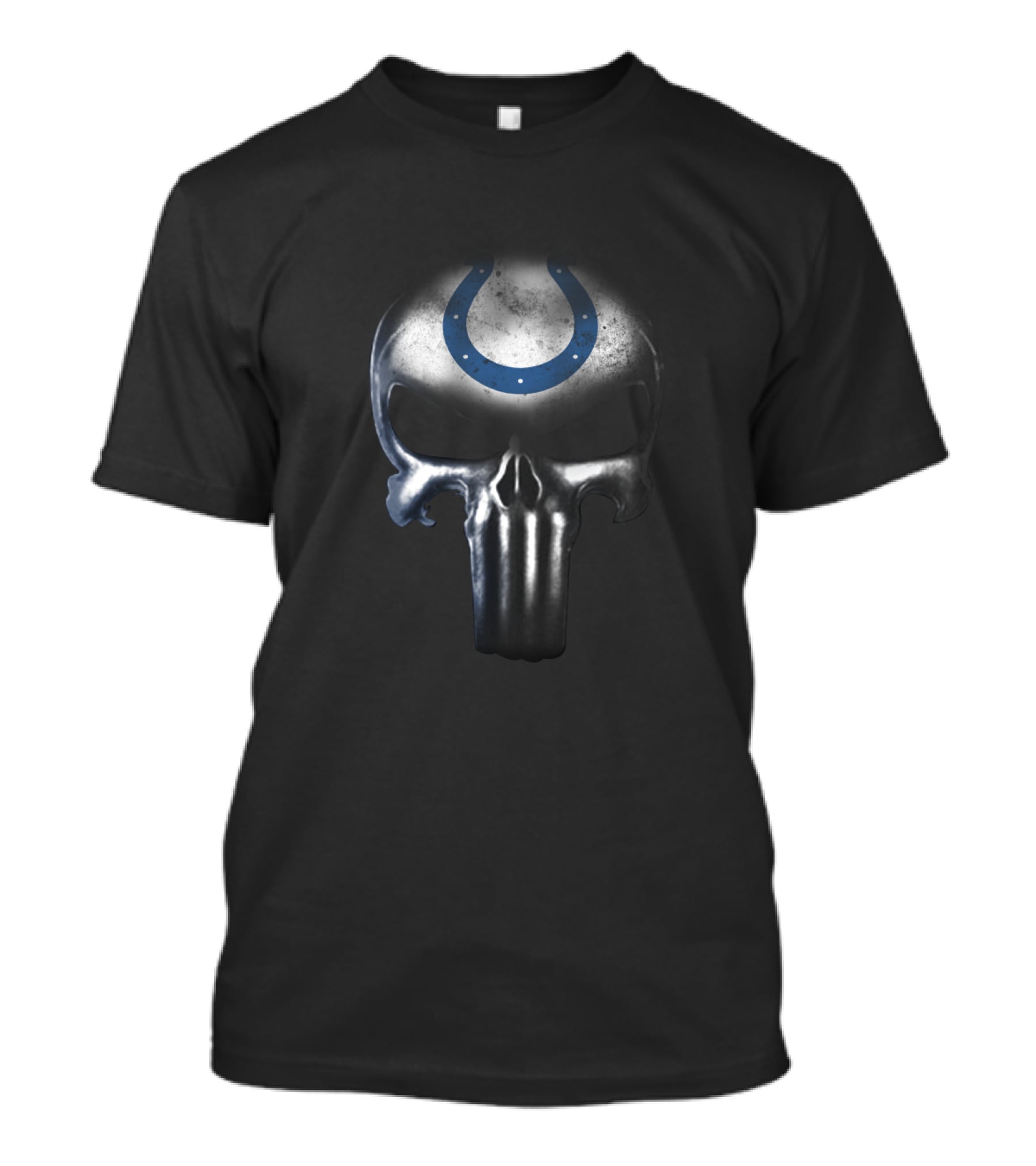 Punisher Skull With Indianapolis Colts Logo For Colts Fans T-Shirt
