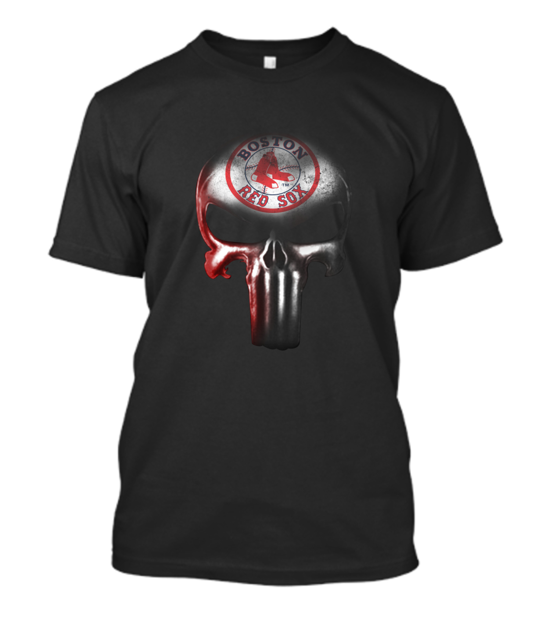 Boston Red Sox Punisher Skull Symbol For Fans T-Shirt