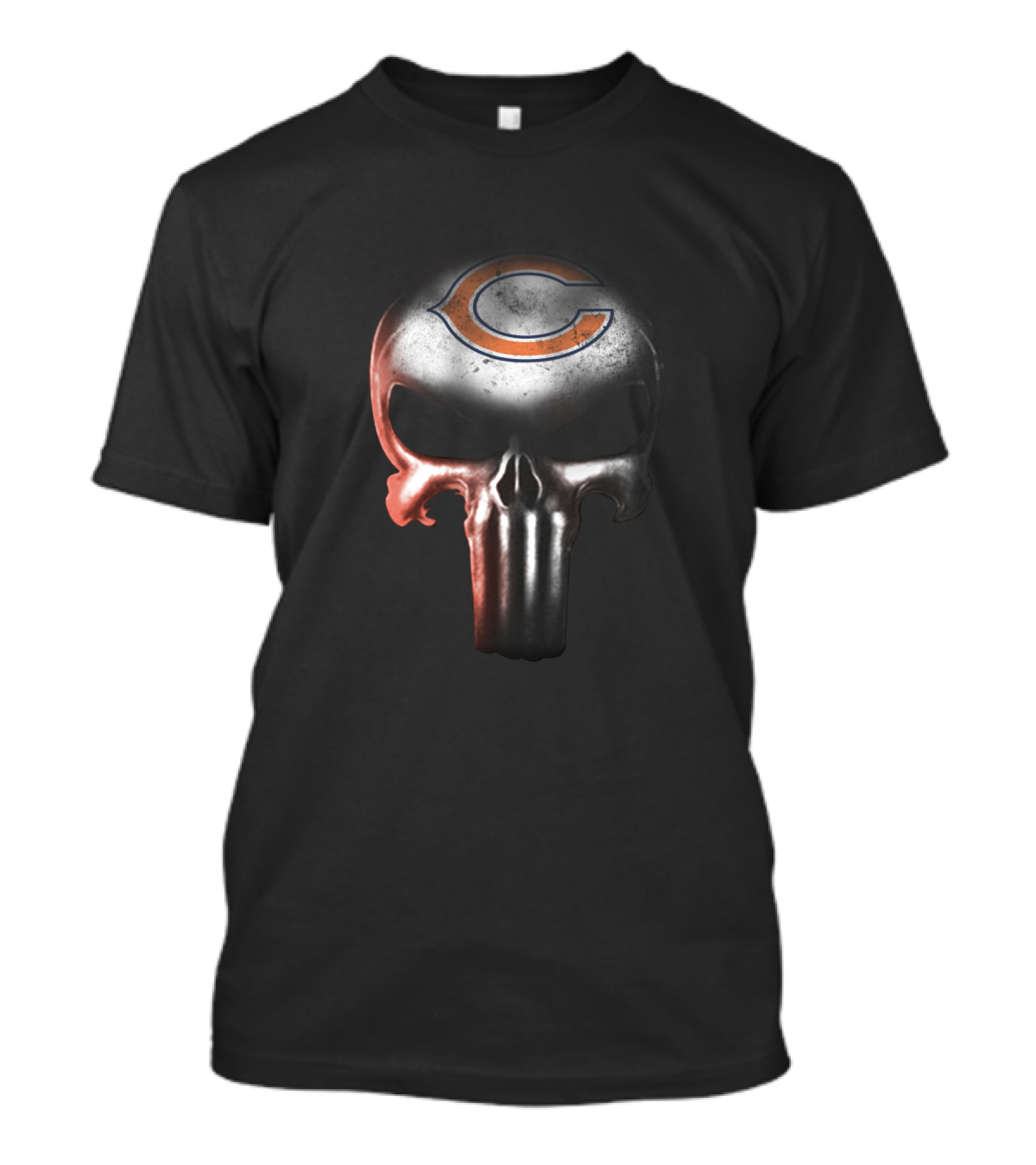Chicago Bears Punisher Skull Crossover For Fans T-Shirt