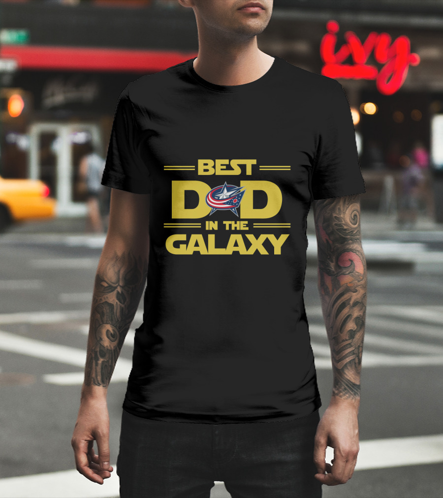Best Columbus Blue Jackets Dad In The Galaxy T-Shirt