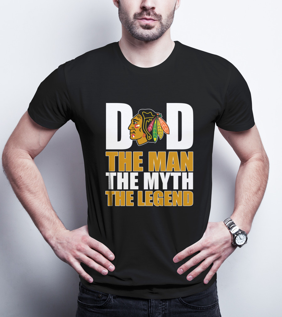 Chicago Blackhawks Dad The Man The Myth The Legend T-Shirt