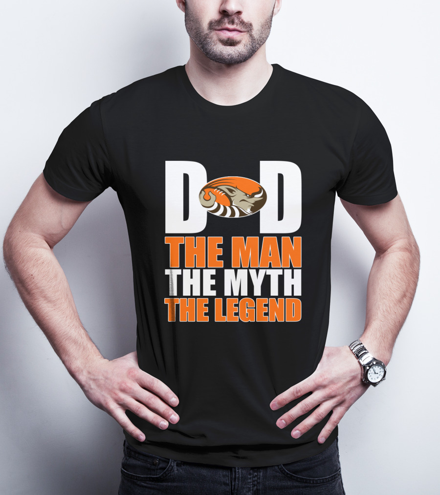 Cleveland Browns Dad The Man The Myth The Legend Football Theme T-Shirt