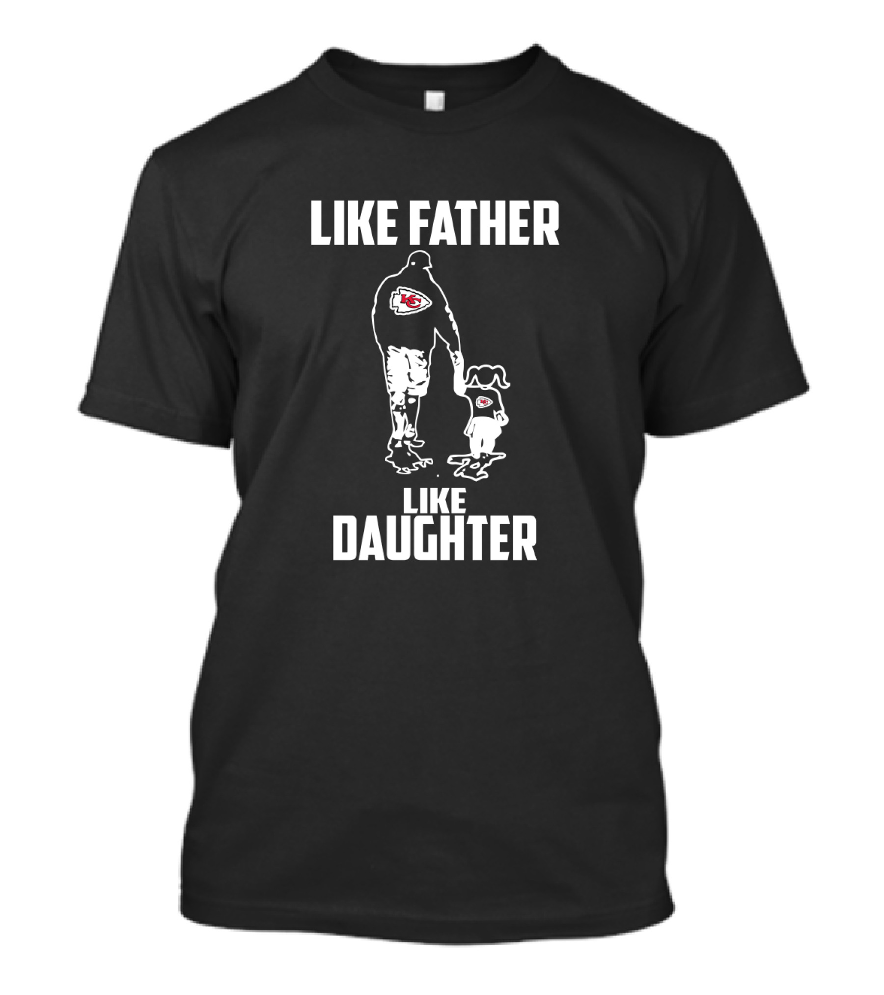 Like Father Like Daughter Kansas City Chiefs Silhouette Football Bond T-Shirt