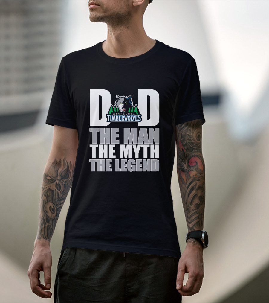 Minnesota Timberwolves Dad The Man The Myth The Legend T-Shirt