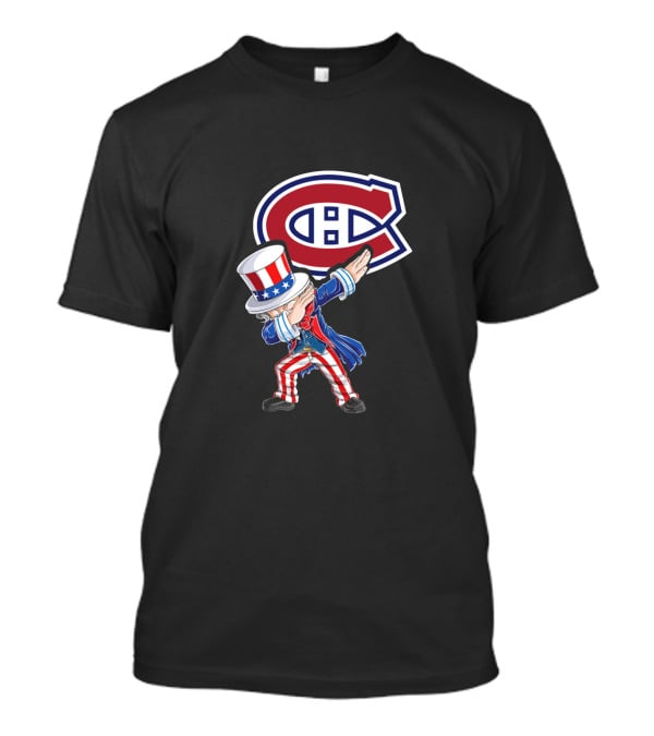 Uncle Sam Dabbing Montreal Canadiens 4Th Of July T-Shirt