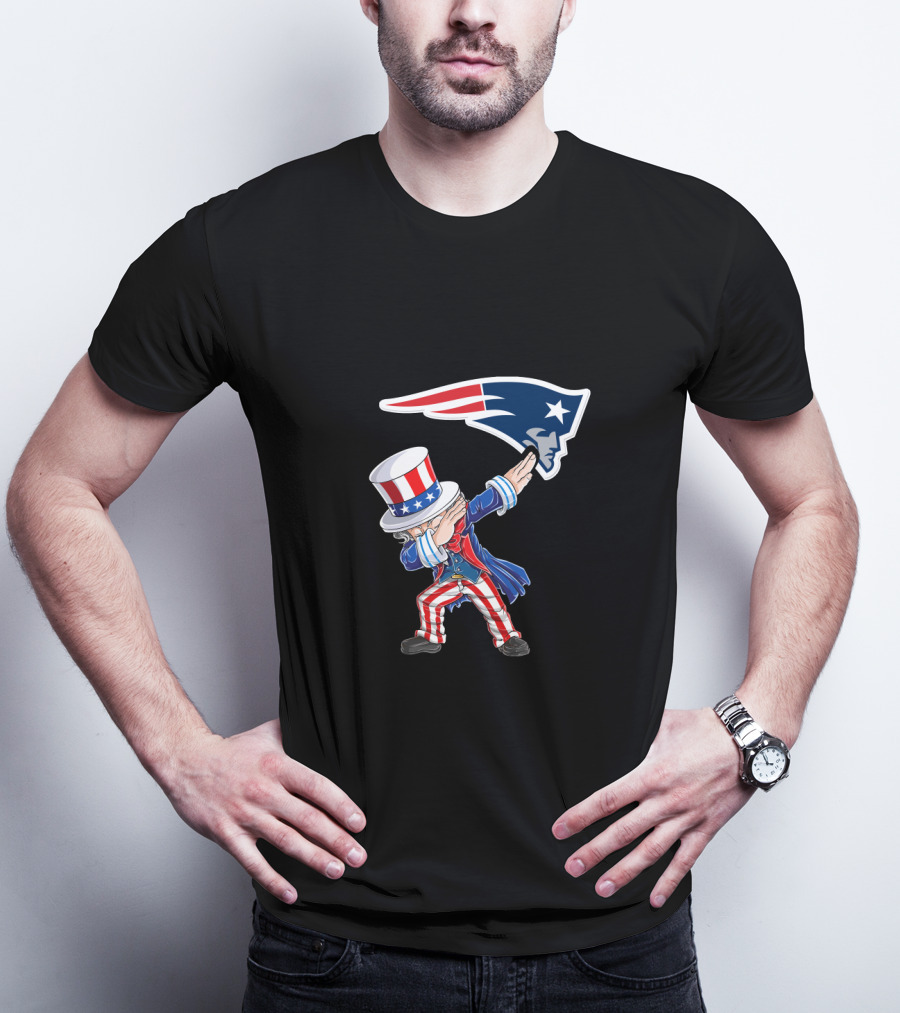 Uncle Sam Dabbing With New England Patriots For 4Th Of July T-Shirt