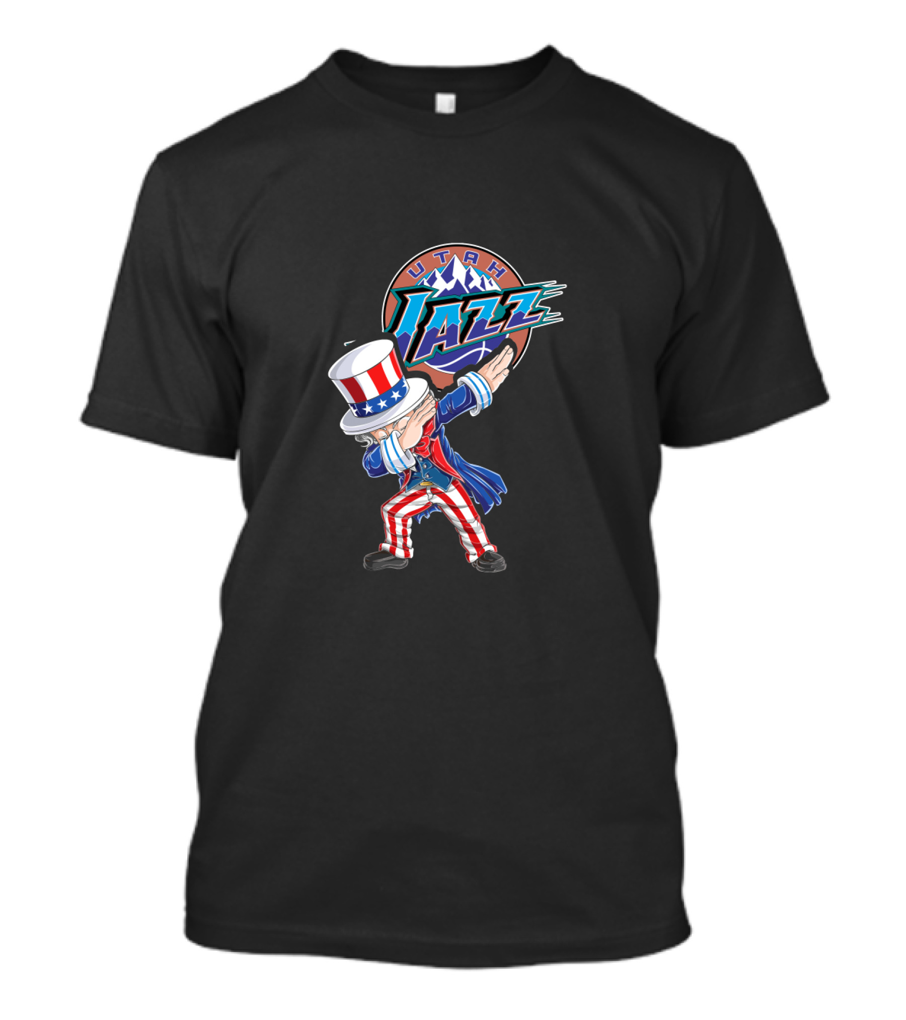 Uncle Sam Dabbing Utah Jazz 4Th Of July Celebration T-Shirt