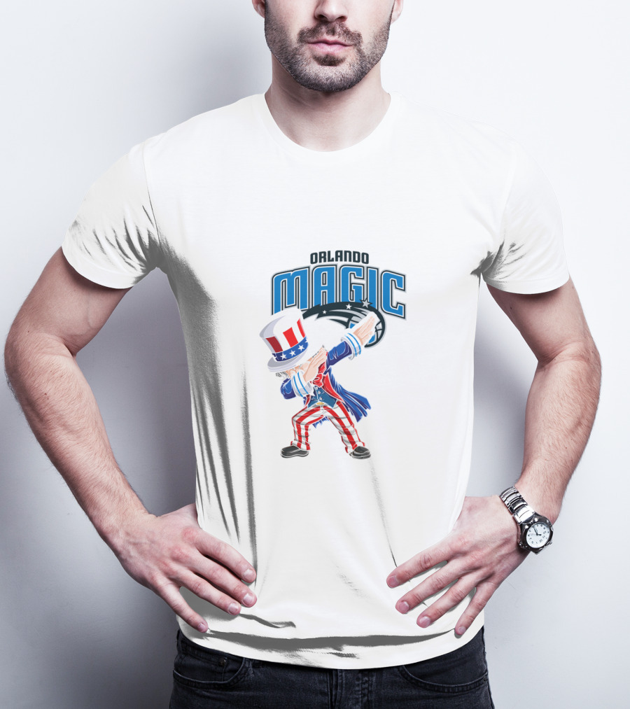 Orlando Magic Uncle Sam Dabbing 4Th July Celebration Fans T-Shirt