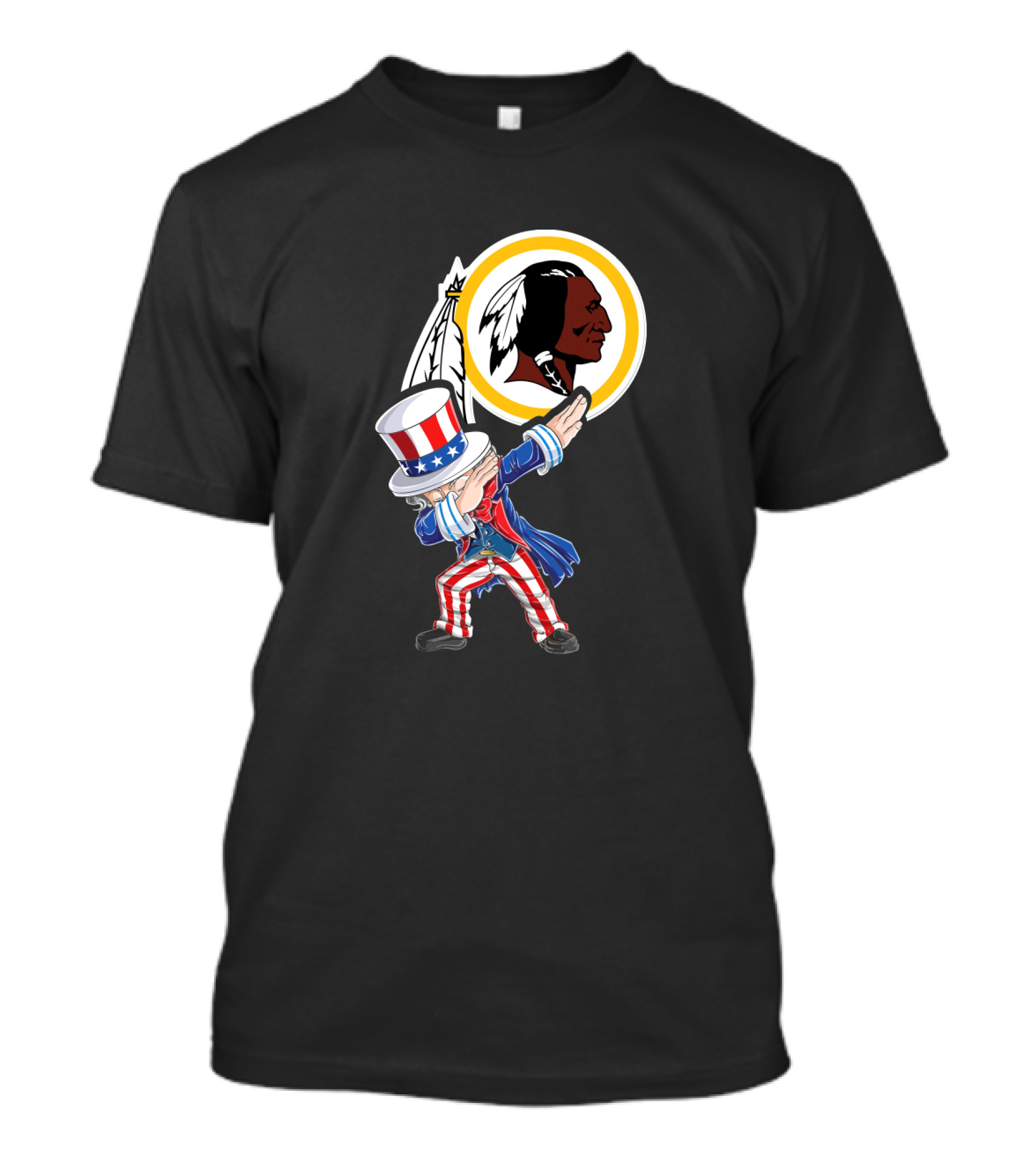 Uncle Sam Dabbing 4Th July Washington Redskins T-Shirt