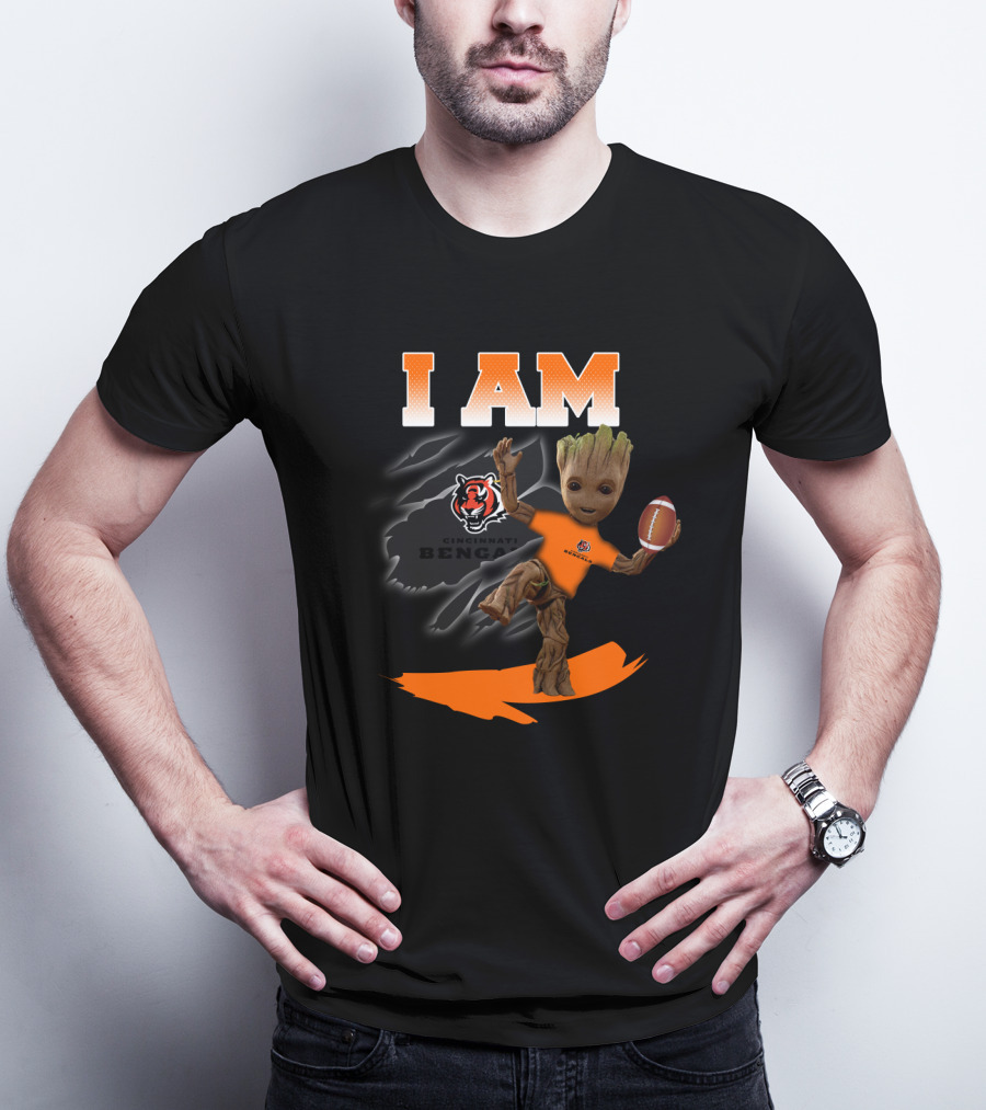 I Am Cincinnati Bengals Groot Football Fans T-Shirt