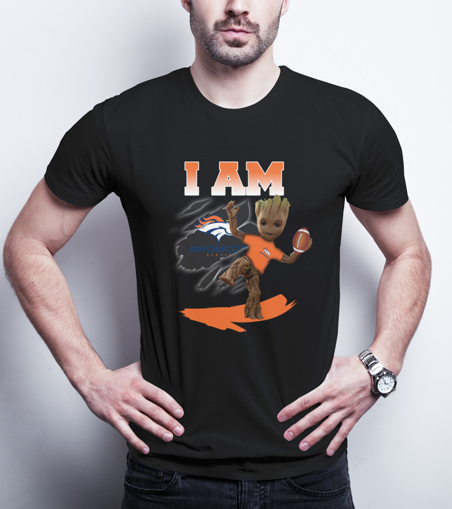 I Am Denver Broncos Groot Football Fan T-Shirt