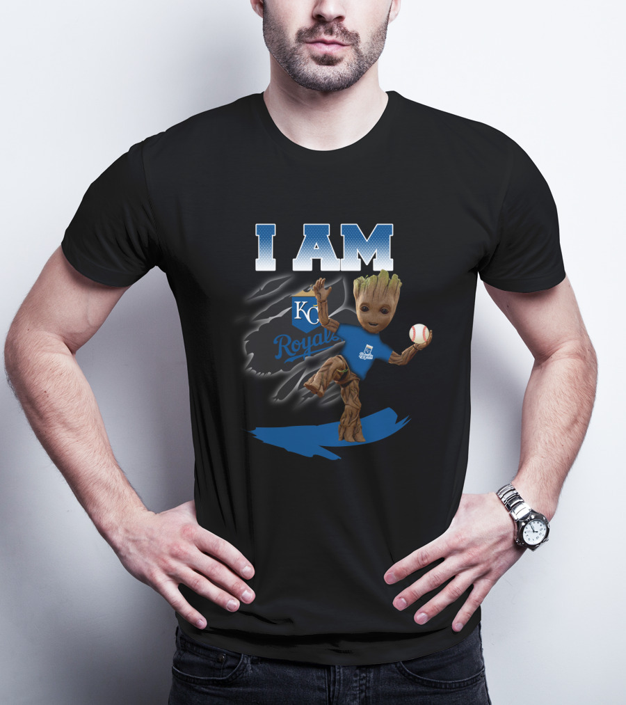 I Am Kc Royals Groot Baseball Fan T-Shirt