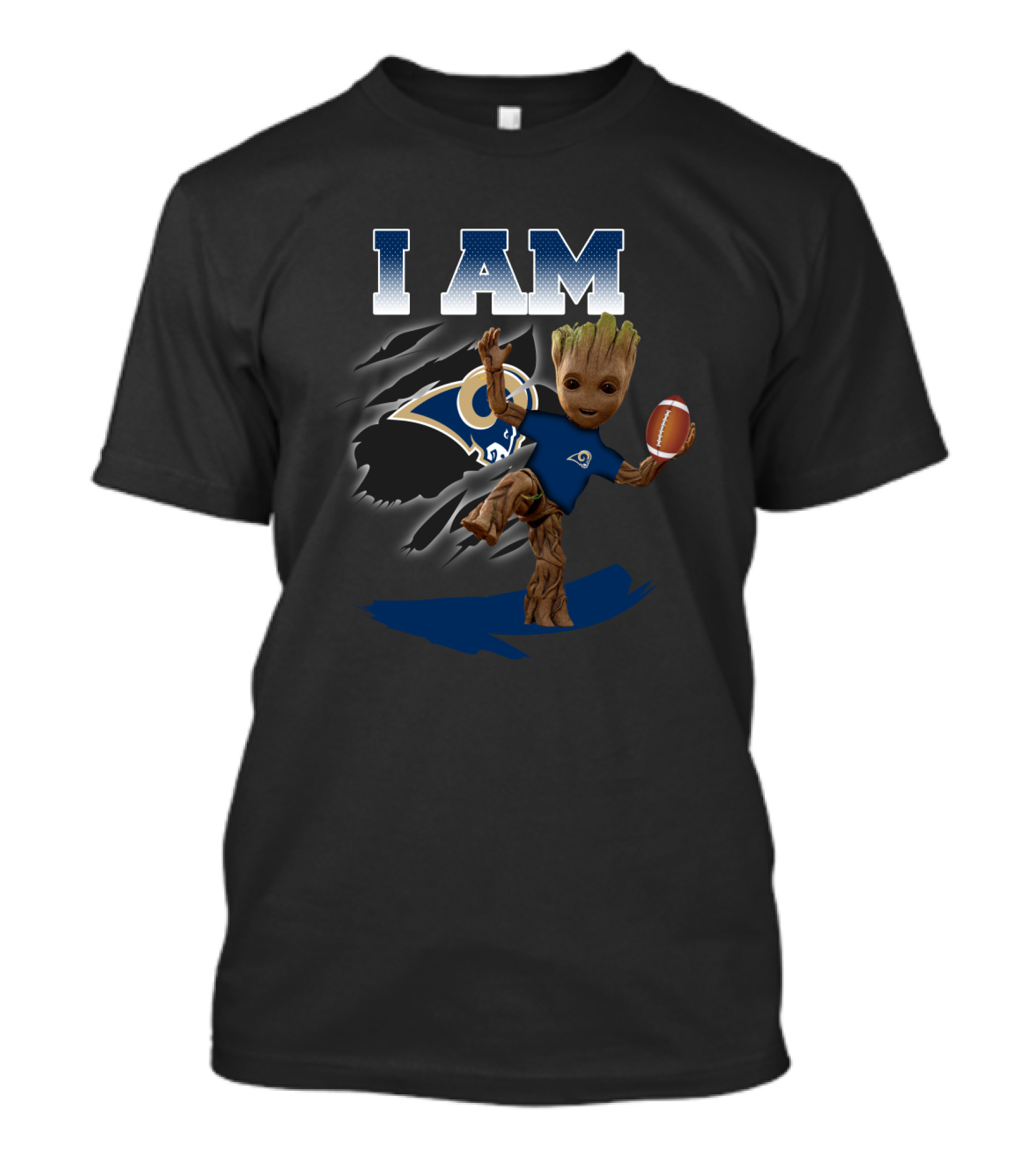 I Am Los Angeles Rams Groot Football Fan T-Shirt