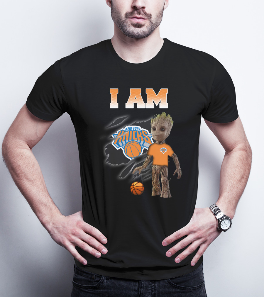 I Am New York Knicks Groot Basketball Fan T-Shirt