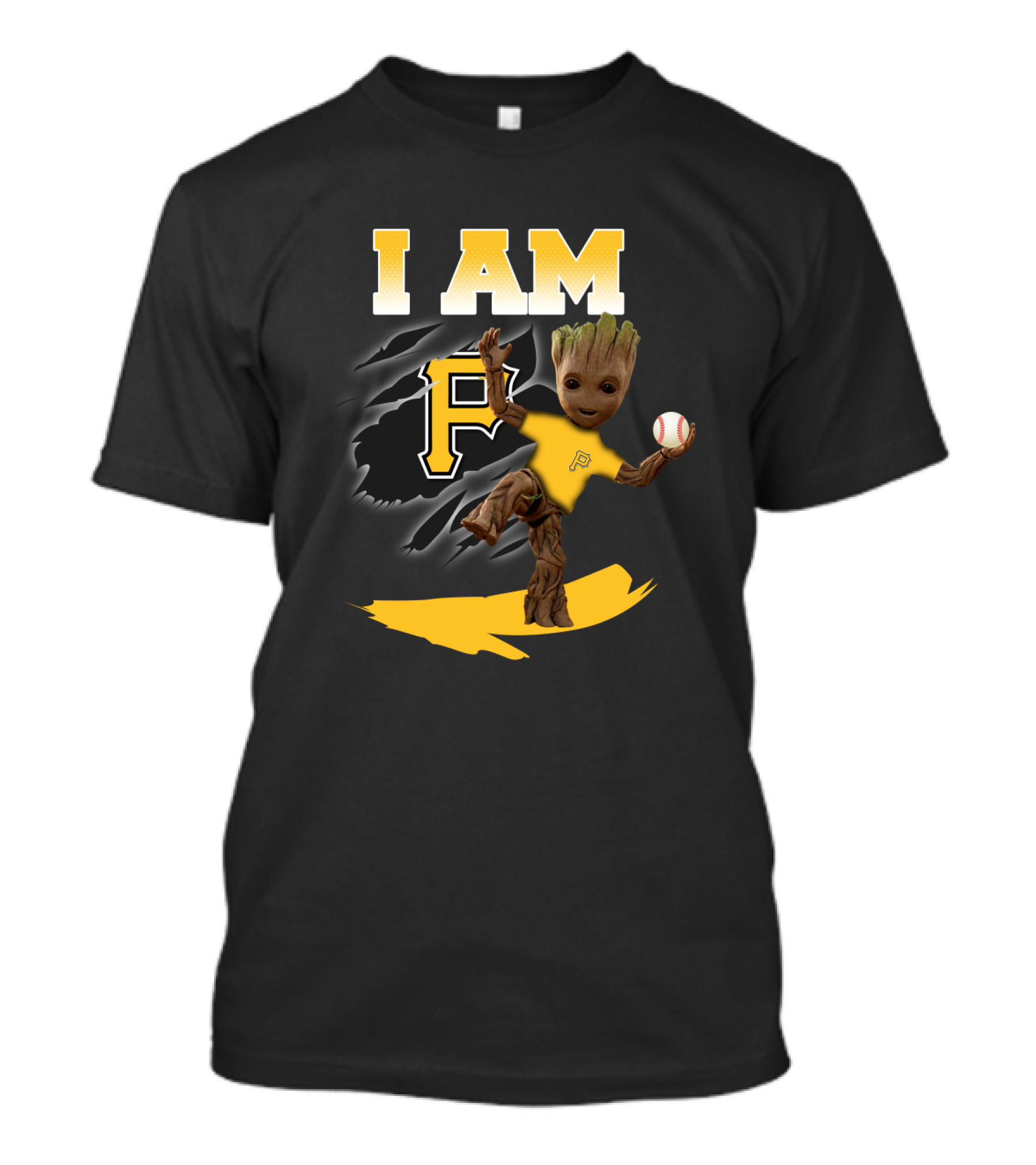 I Am Groot Pittsburgh Pirates Fan Baseball T-Shirt