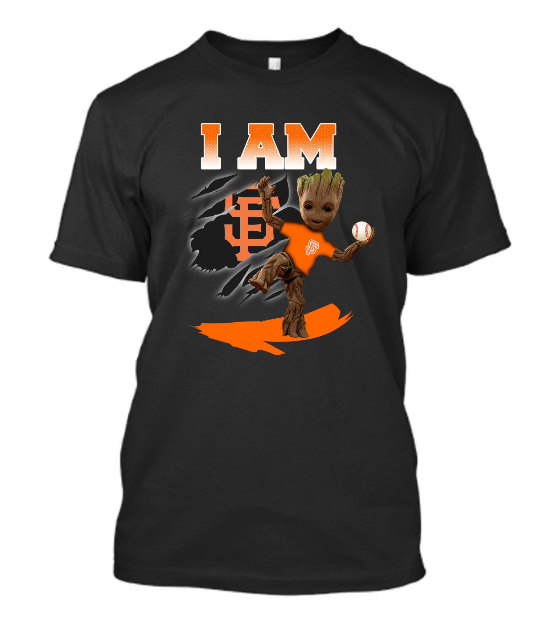 I Am San Francisco Giants Groot Baseball Fan T-Shirt