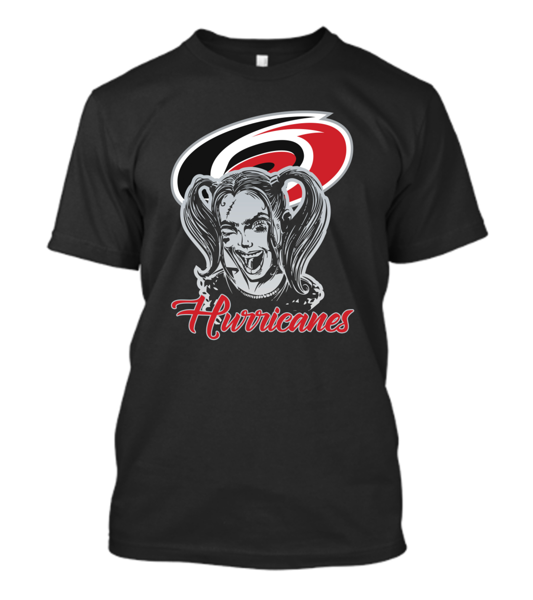Hurricanes Harley Quinn Carolina Hurricanes Logo Fusion T-Shirt