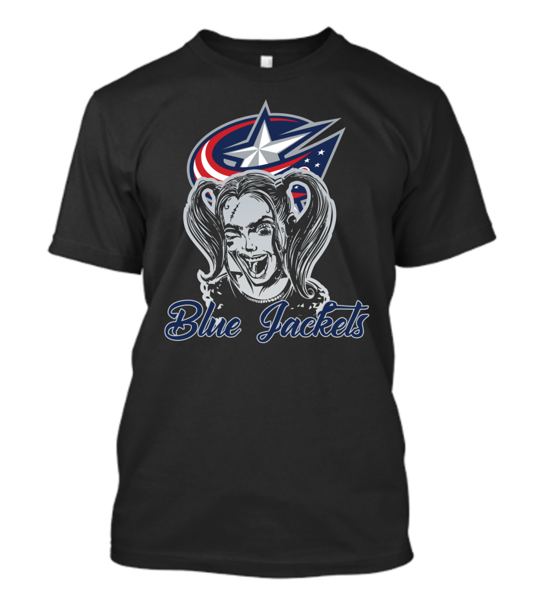 Harley Quinn Columbus Blue Jackets 팬 아트 팬덤 의류 T-Shirt