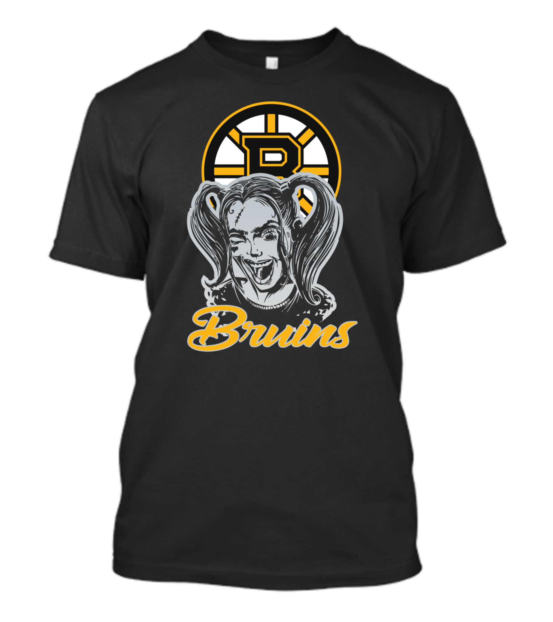 Harley Quinn Meets Bruins Fanatic With Iconic Boston Bruins T-Shirt