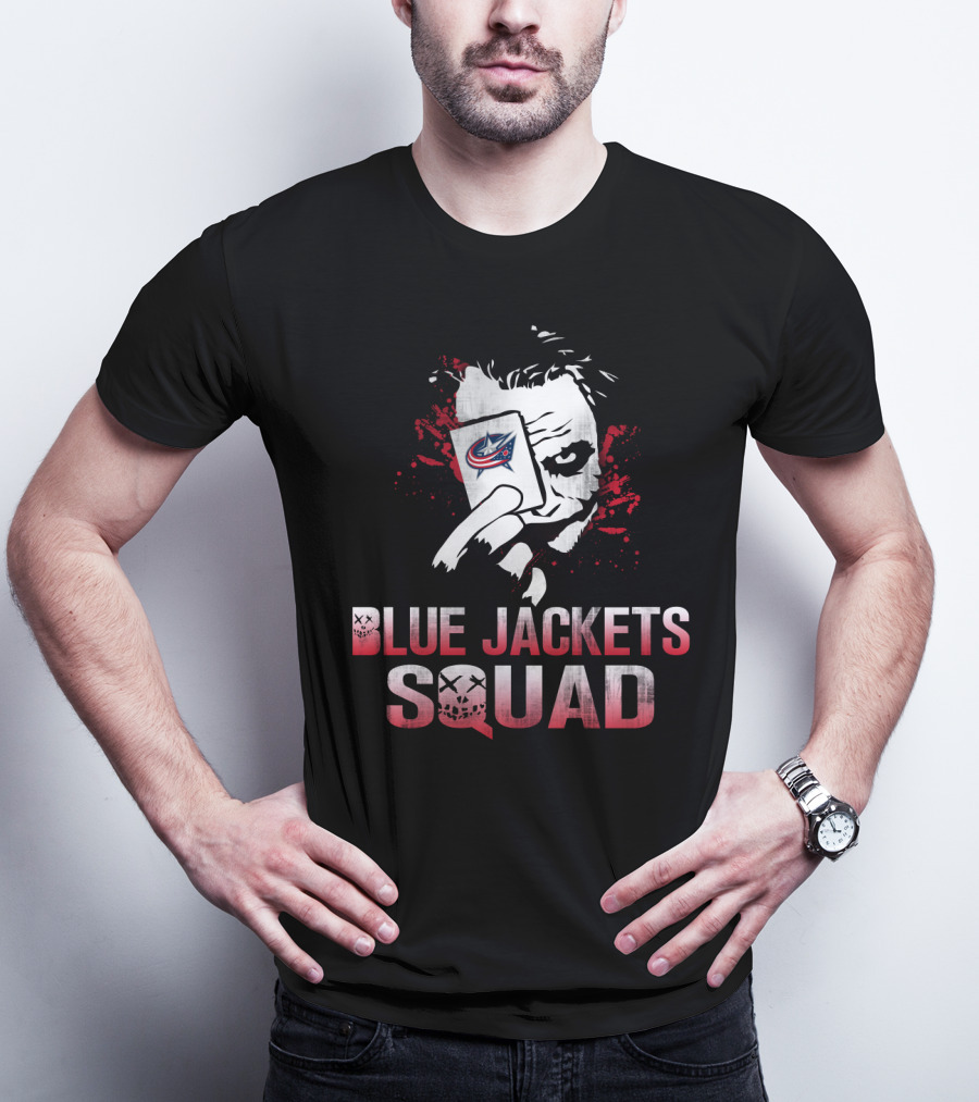 Blue Jackets Squad Joker Card Fan Tribute T-Shirt