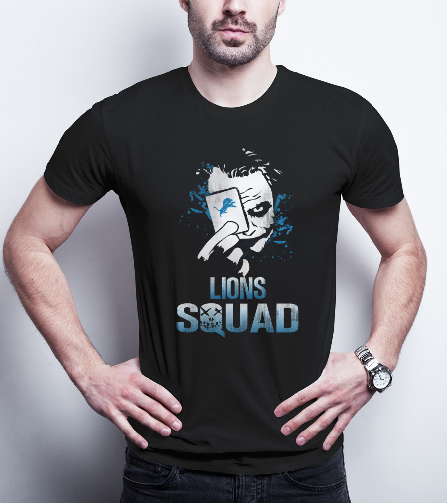 Lions Squad Joker Card Detroit Lions Fans T-Shirt