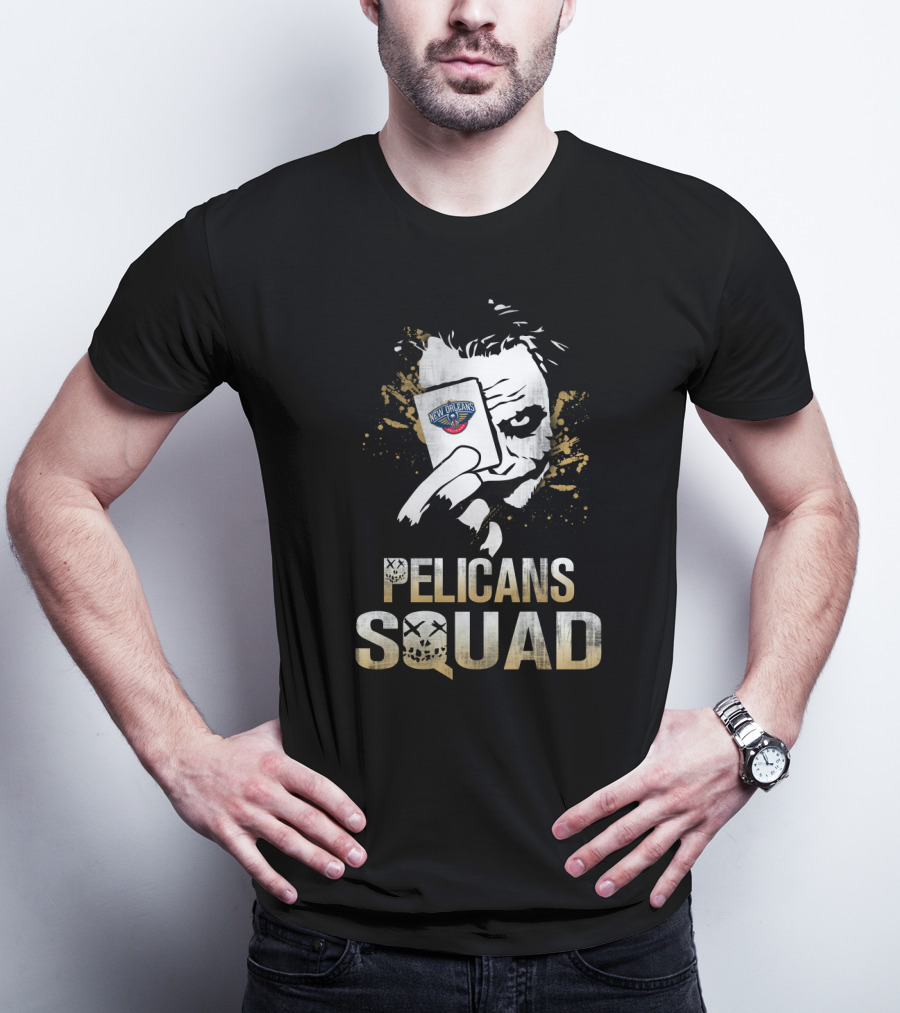 Pelicans Squad Joker Holding New Orleans Pelicans Card T-Shirt
