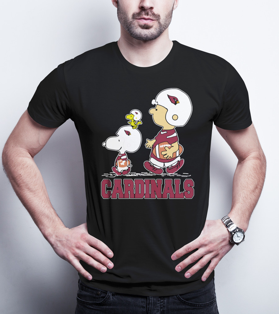 Cardinals Snoopy Fans Arizona Football Team Peanuts Characters T-Shirt