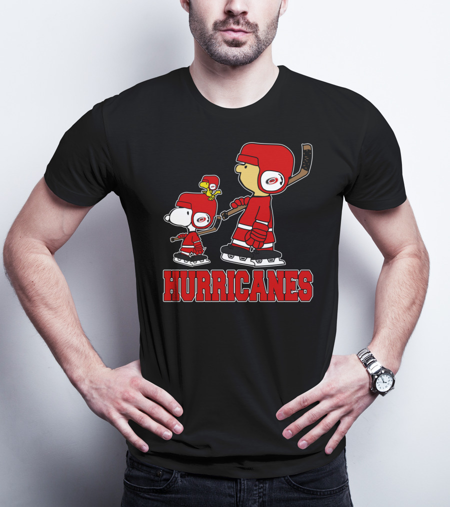 Snoopy Woodstock And Carolina Hurricanes Ice Hockey Fan Hurricanes T-Shirt