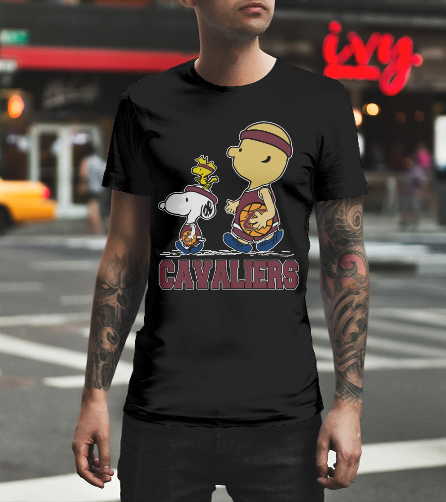 Snoopy And Cavalier Friends With Basketball T-Shirt