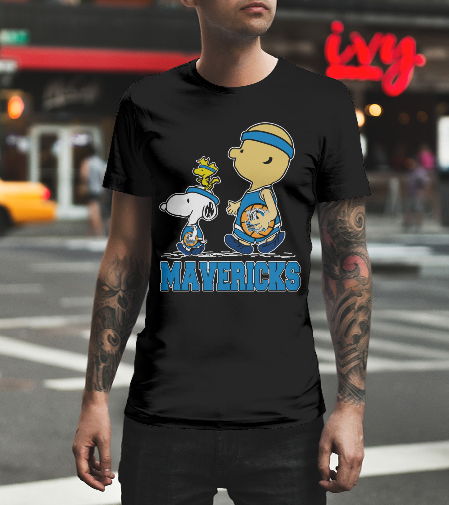 Mavericks Snoopy And Friends Basketball Team Spirit T-Shirt