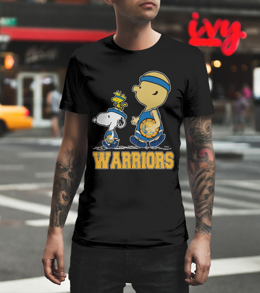 Snoopy And Friends Golden State Warriors Basketball Fans T-Shirt