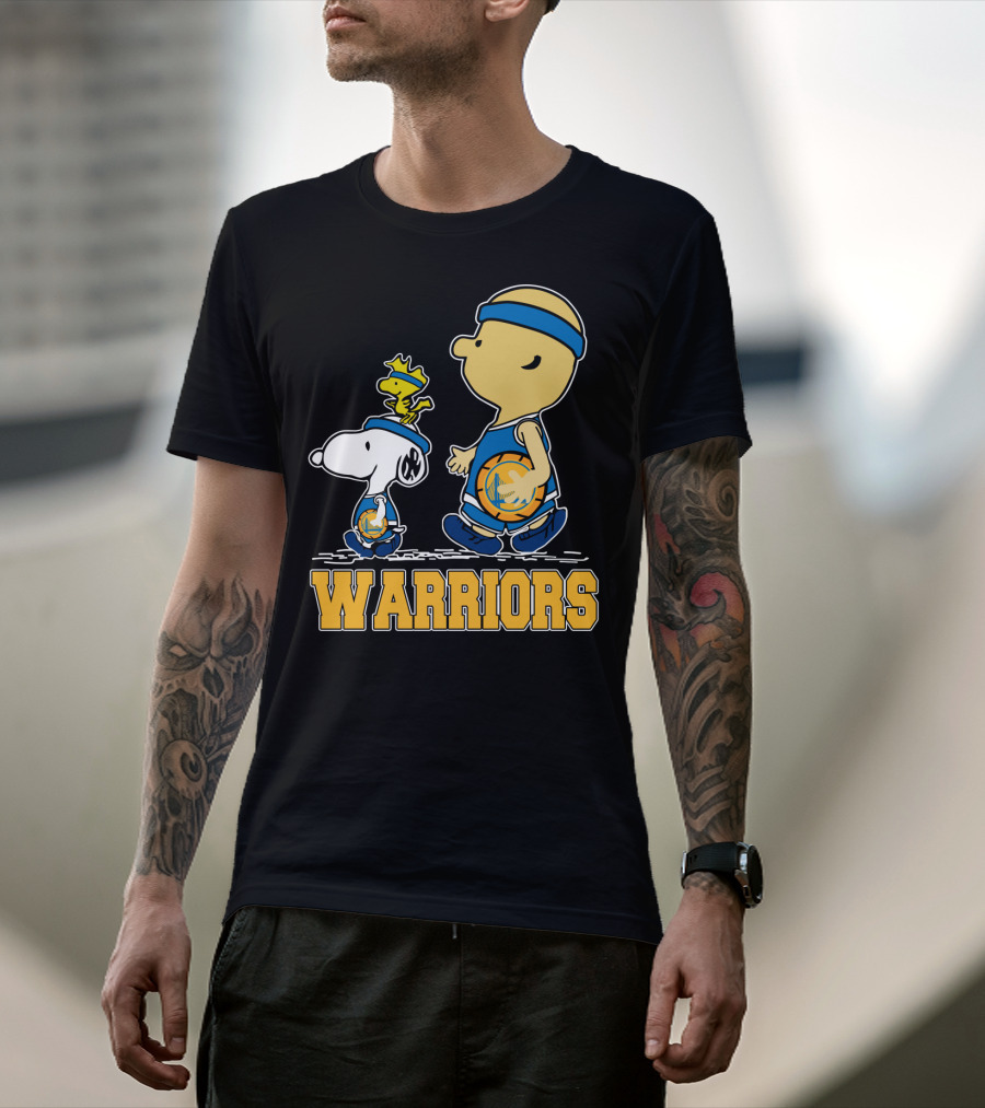 Snoopy And Friends Golden State Warriors Basketball Fans T-Shirt