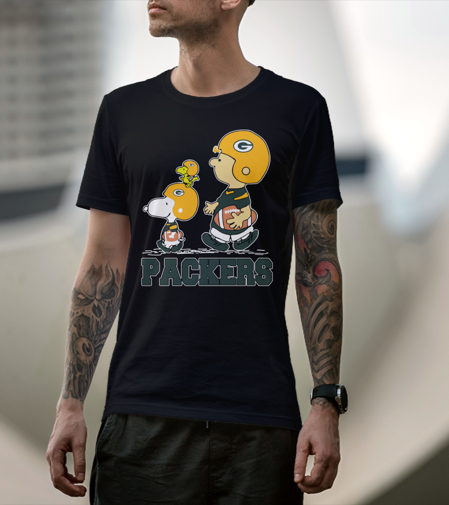 Packers Snoopy And Woodstock Football Fans T-Shirt