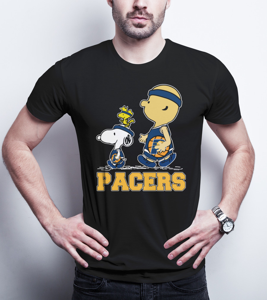 Snoopy And Woodstock Pacers Basketball Fans T-Shirt