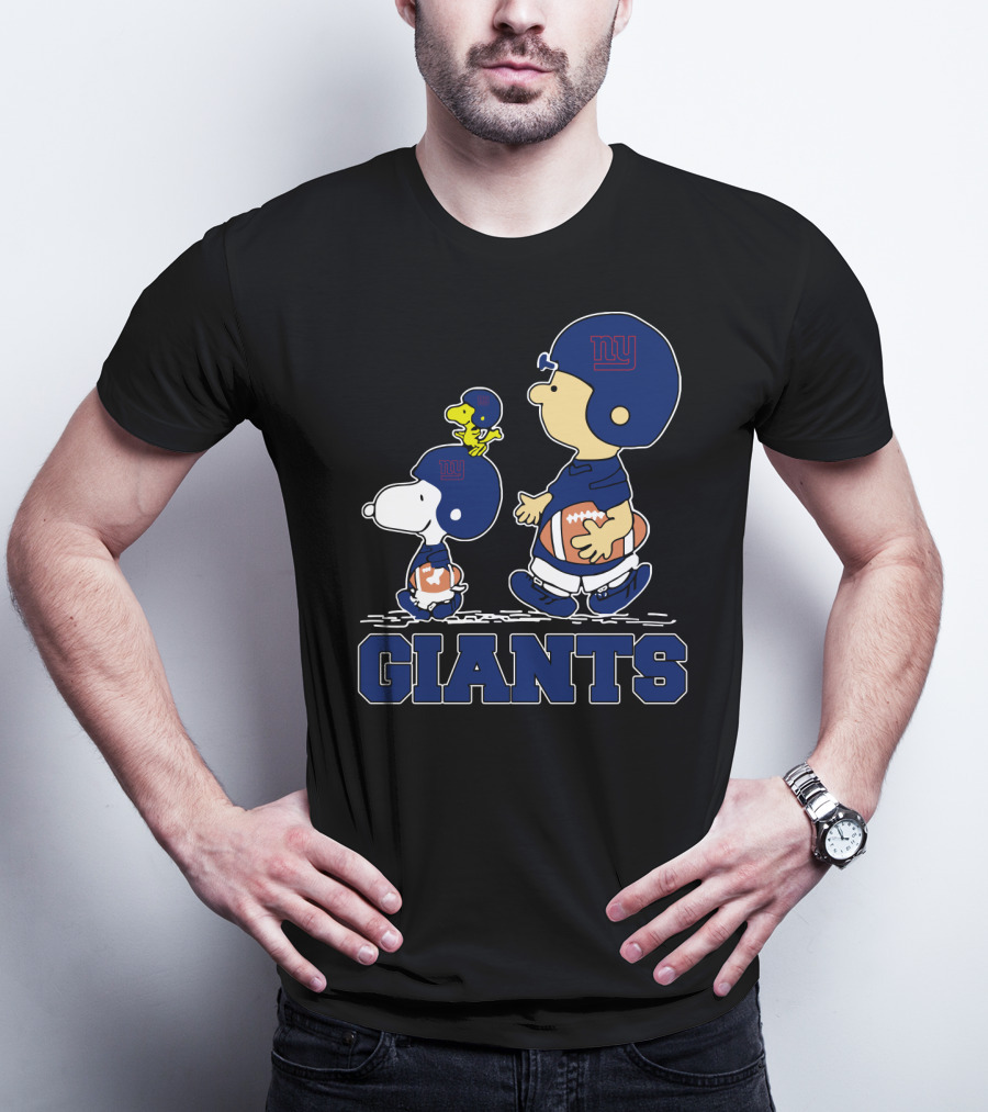 Snoopy Woodstock New York Giants Football Fans T-Shirt