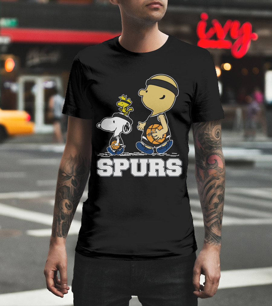 Snoopy Woodstock Basketball San Antonio Spurs Fans T-Shirt