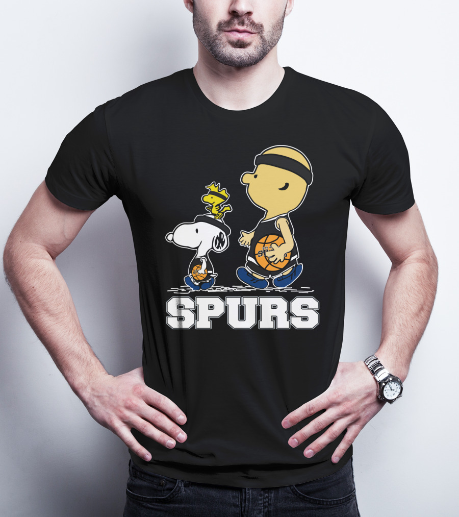 Snoopy Woodstock Basketball San Antonio Spurs Fans T-Shirt
