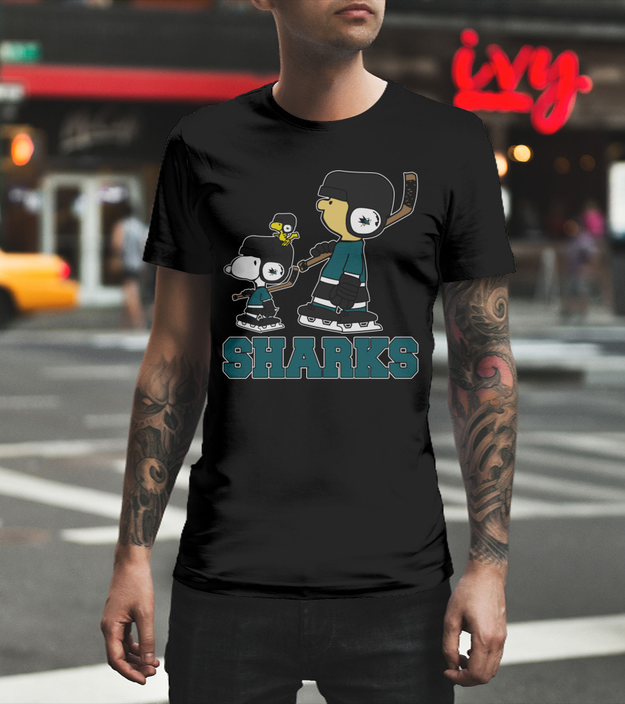 Snoopy Hockey San Jose Sharks Fans T-Shirt