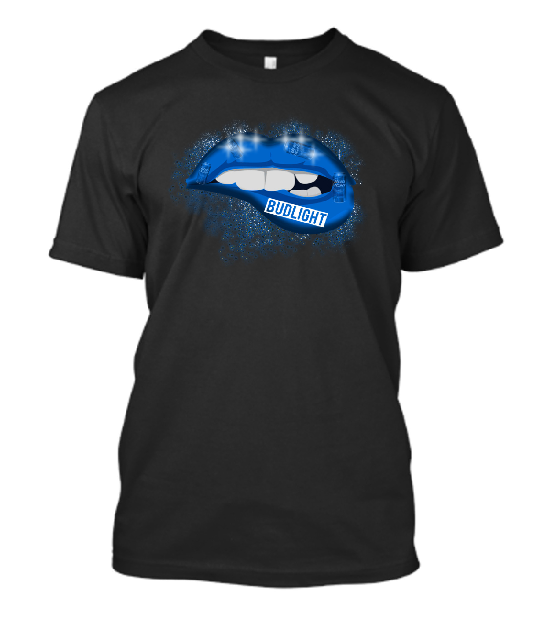Bud Light Lips Dilly Dilly Blue Sparkle Theme T-Shirt