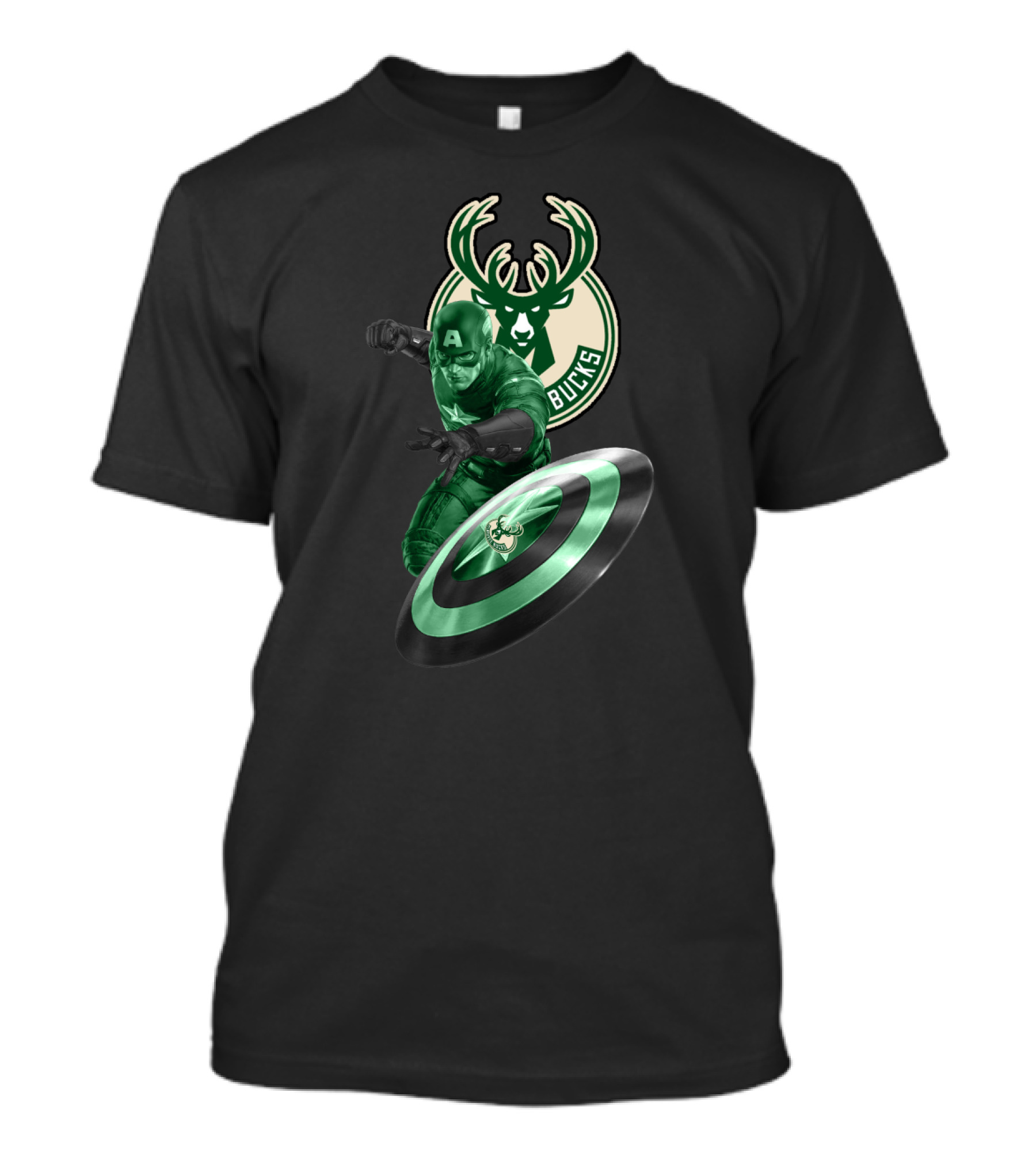 Milwaukee Bucks Captain America Collaboration T-Shirt