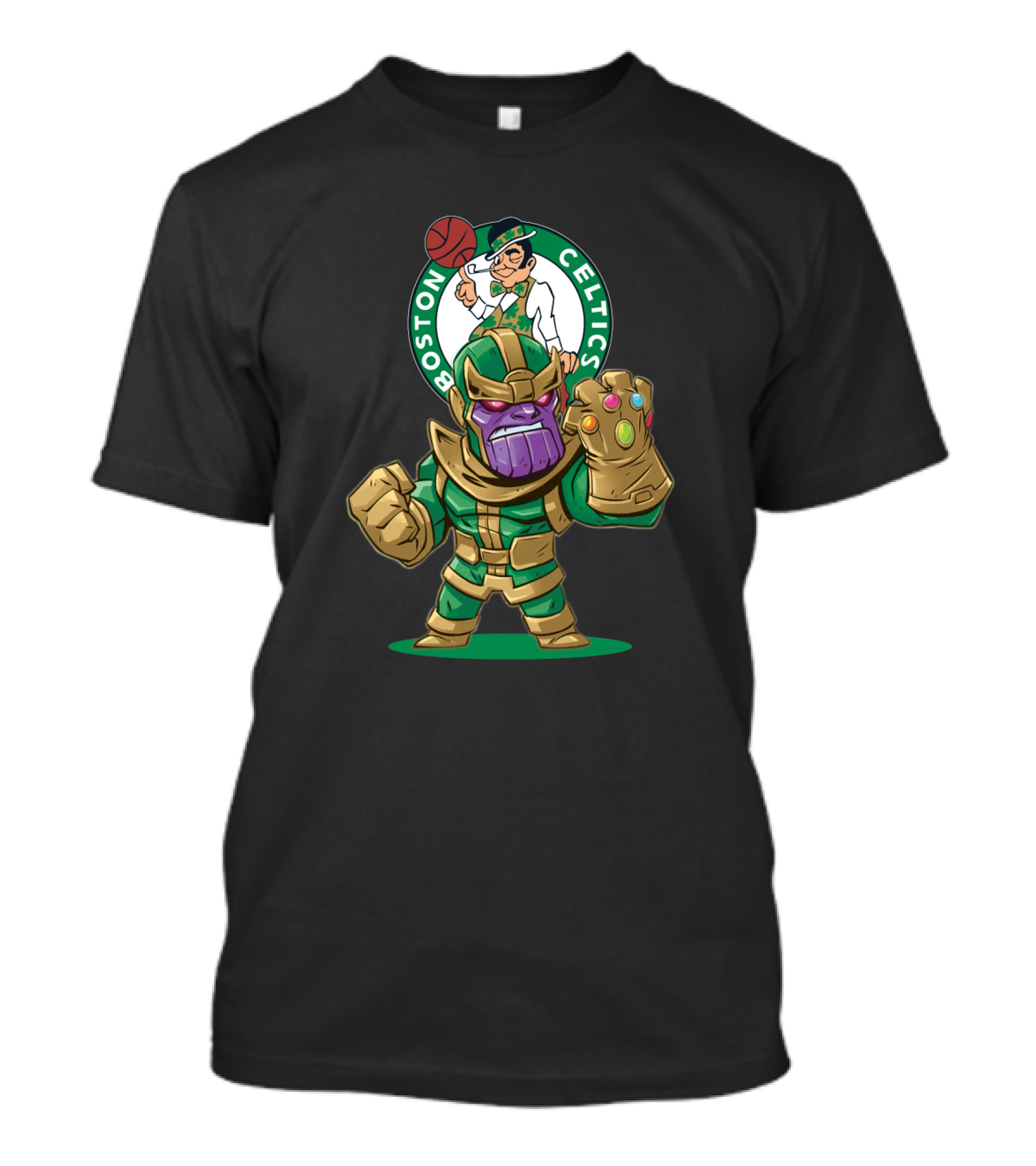 Boston Celtics Thanos Infinity Gauntlet Crossover T-Shirt