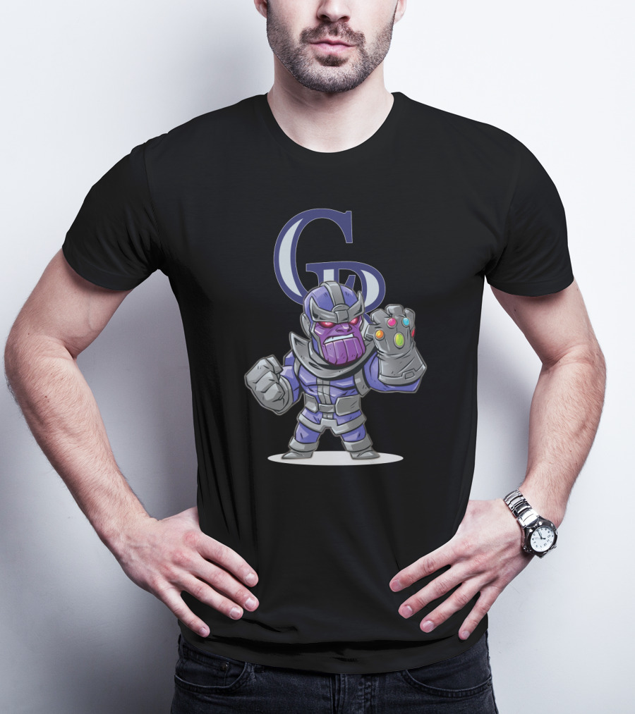 Thanos Colorado Rockies Fans Crossover With Infinity Gauntlet And Team T-Shirt