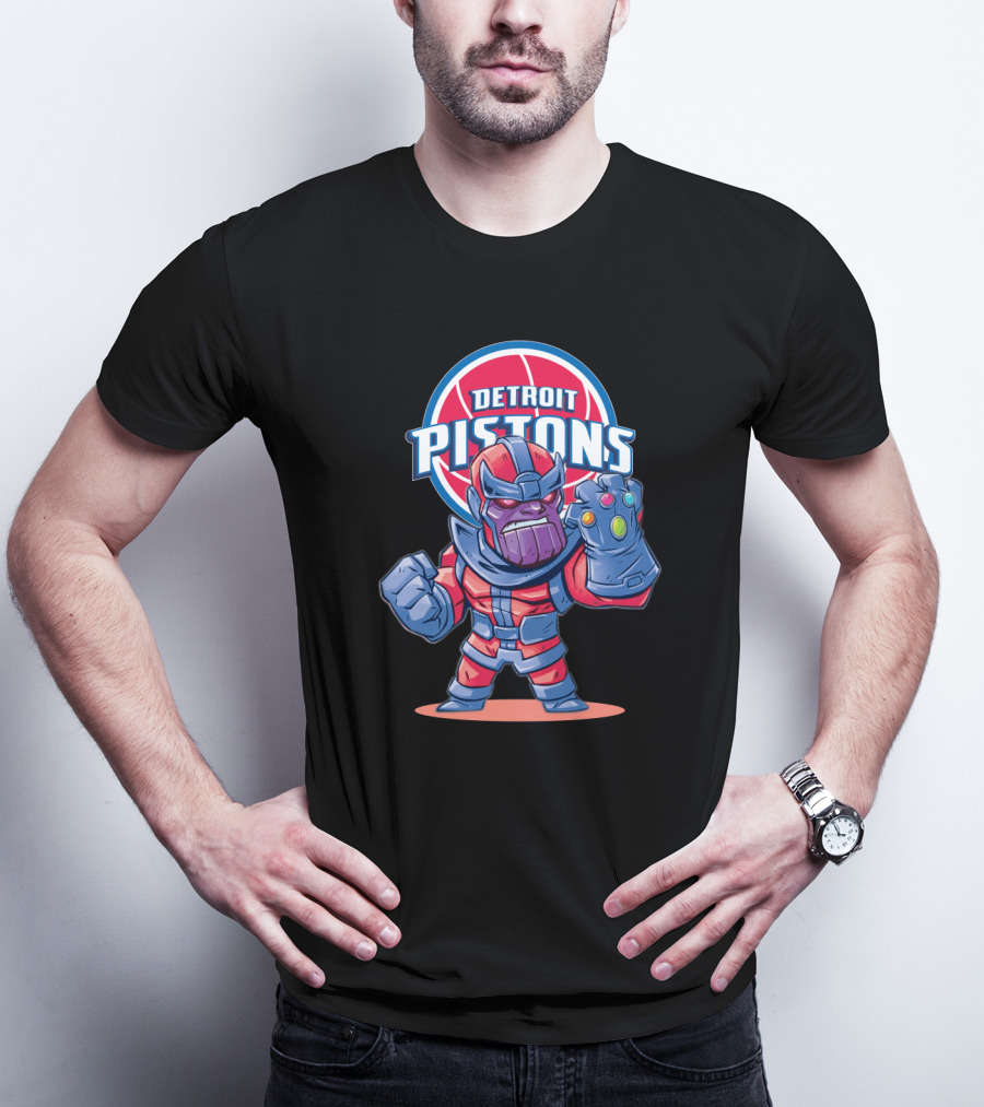 Thanos Pistons Nba Fans Mashup T-Shirt