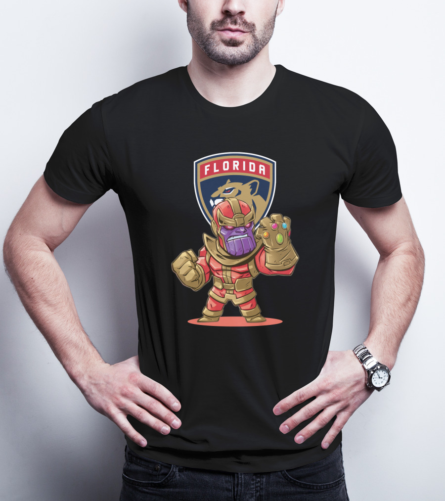 Florida Panthers Meets Thanos Unstoppable Gauntlet Fan Power T-Shirt
