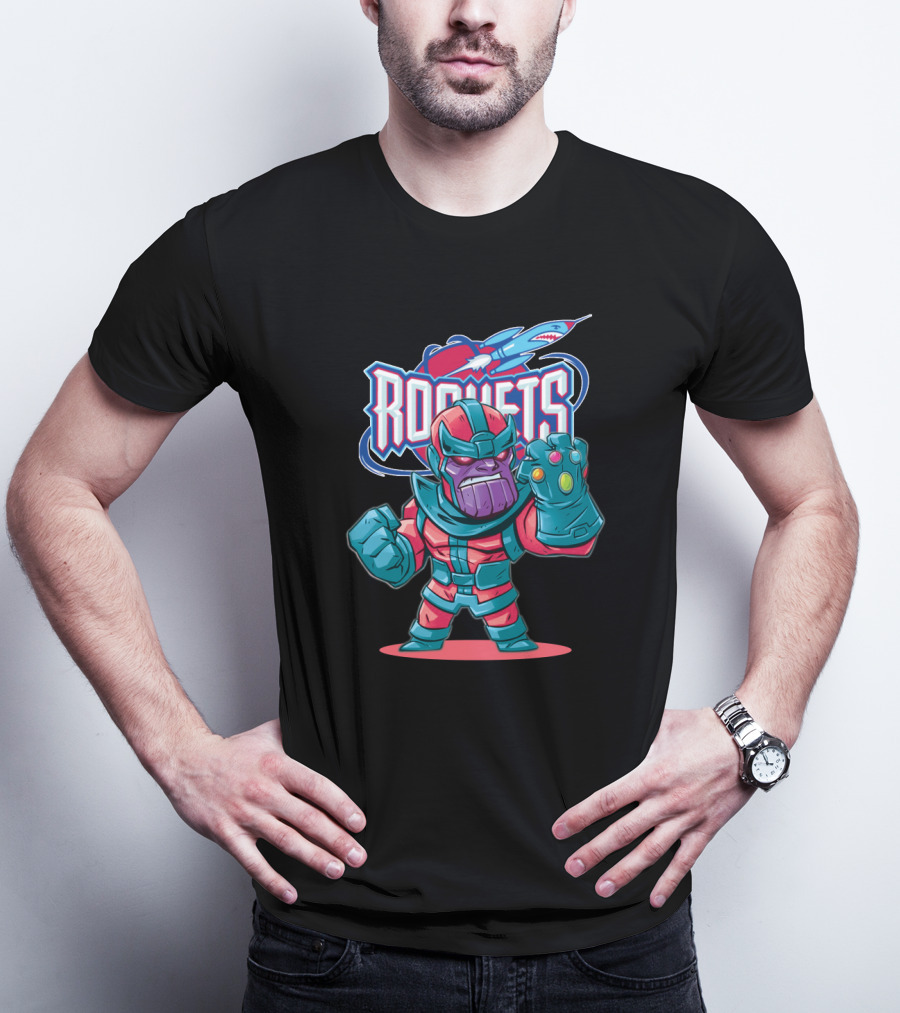 Thanos Rocket Houston Basketball Crossover T-Shirt