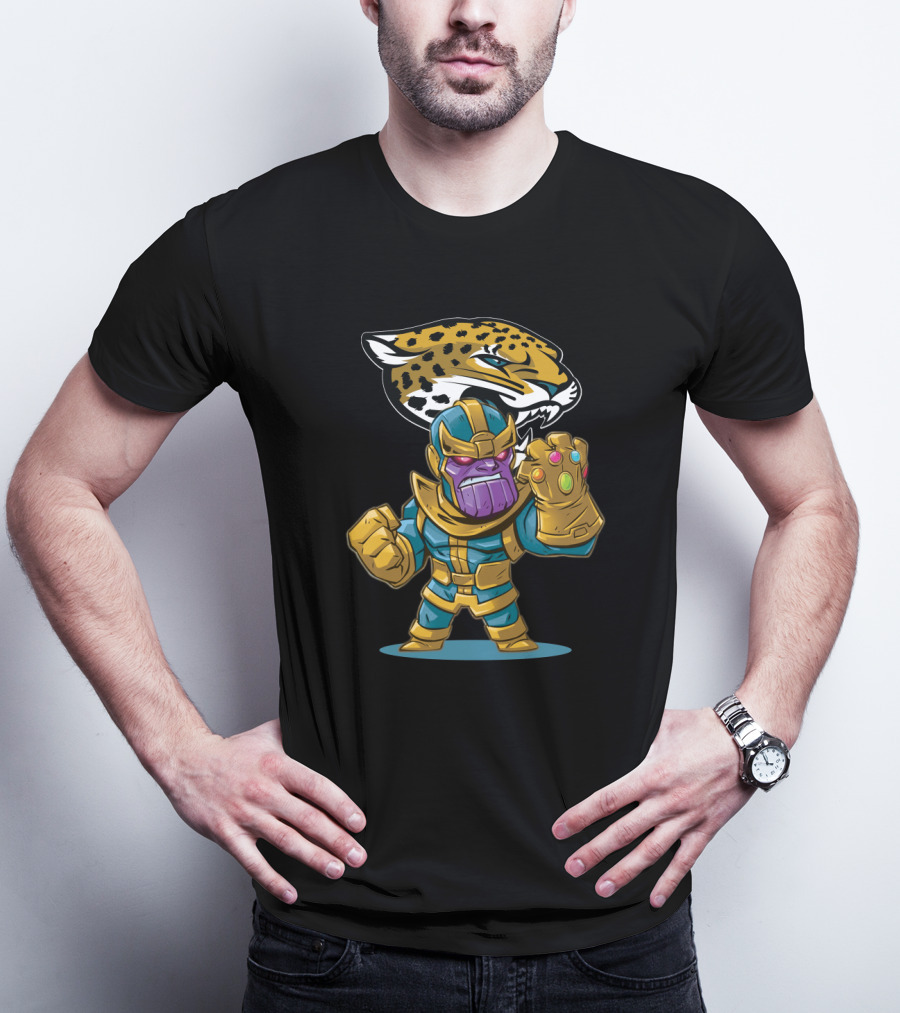 Thanos Infinity Gauntlet Meets Jacksonville Jaguars Fans Celebrate Team Pride T-Shirt