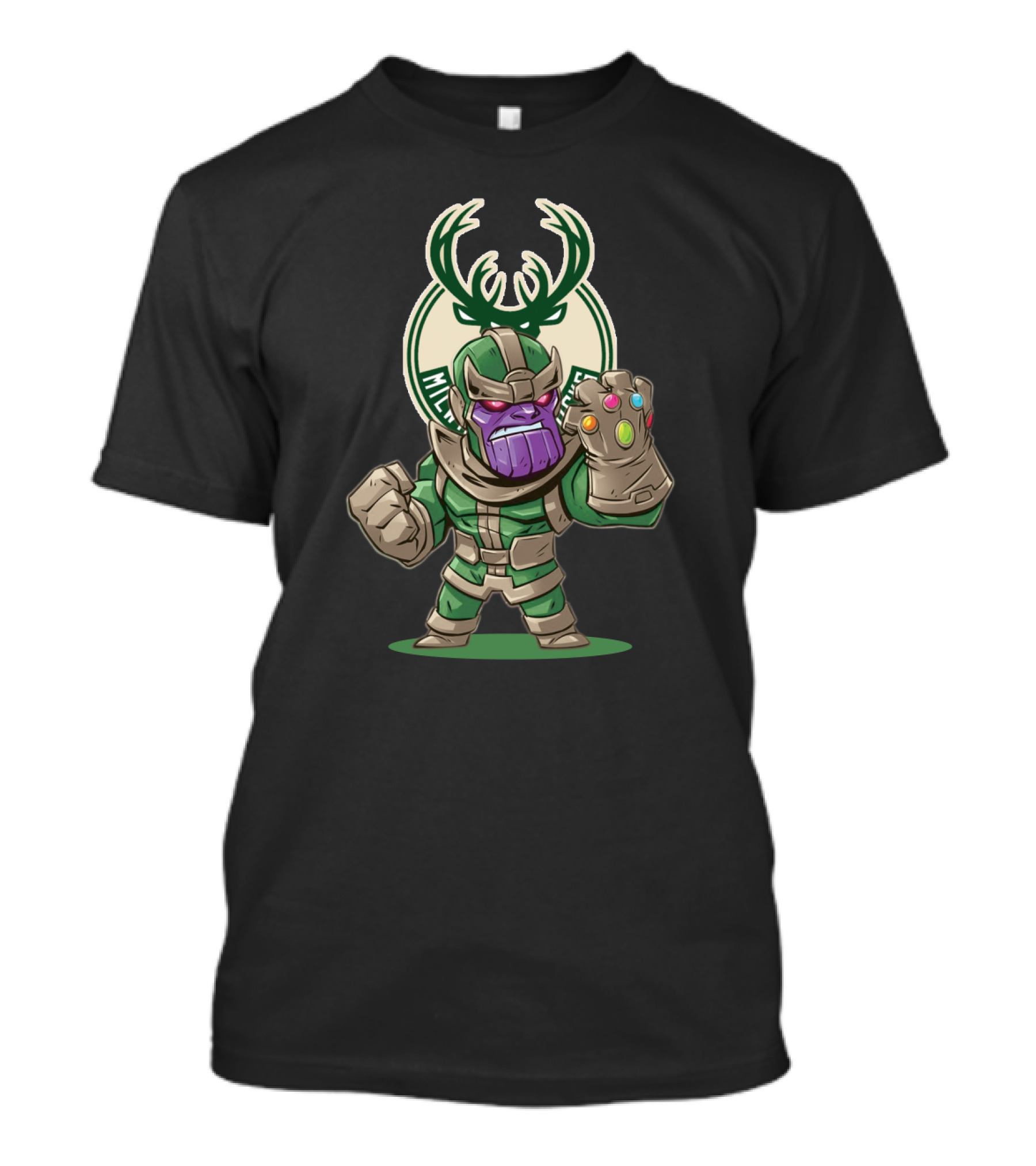 Thanos Milwaukee Bucks Crossover Fans Infinity Gauntlet T-Shirt