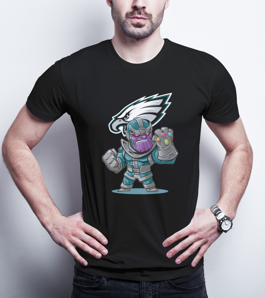 Thanos Philadelphia Eagles Infinity Gauntlet Clash T-Shirt